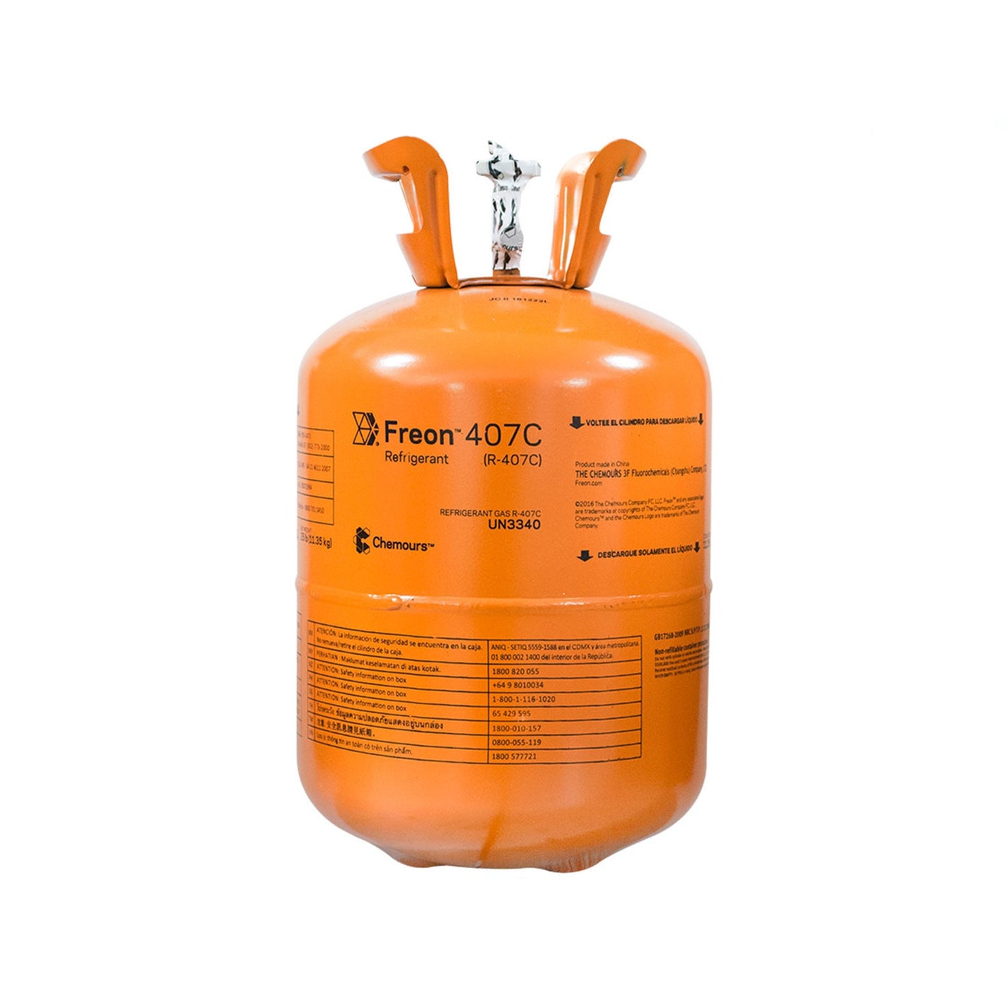 GAS SUVA CHEMOURS R-407C DE 11.35 KG – REACSA